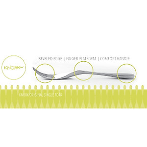Knork Original Dinner Fork, Single Piece, Silver Matte