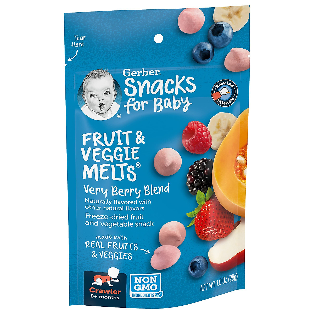 Gerber Graduates Fruit & Veggie Melts - Very Berry Blend, 1-Ounce (Pack of 4)