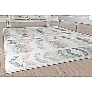 Rugs America MO50A Mint Lime Contemporary Geometric Area Rug 2'6" x 4'