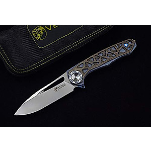 Kevin john Harpoon Folding Pocket Knives M390 Blade Titanium alloy Disassembly Pivot Screws