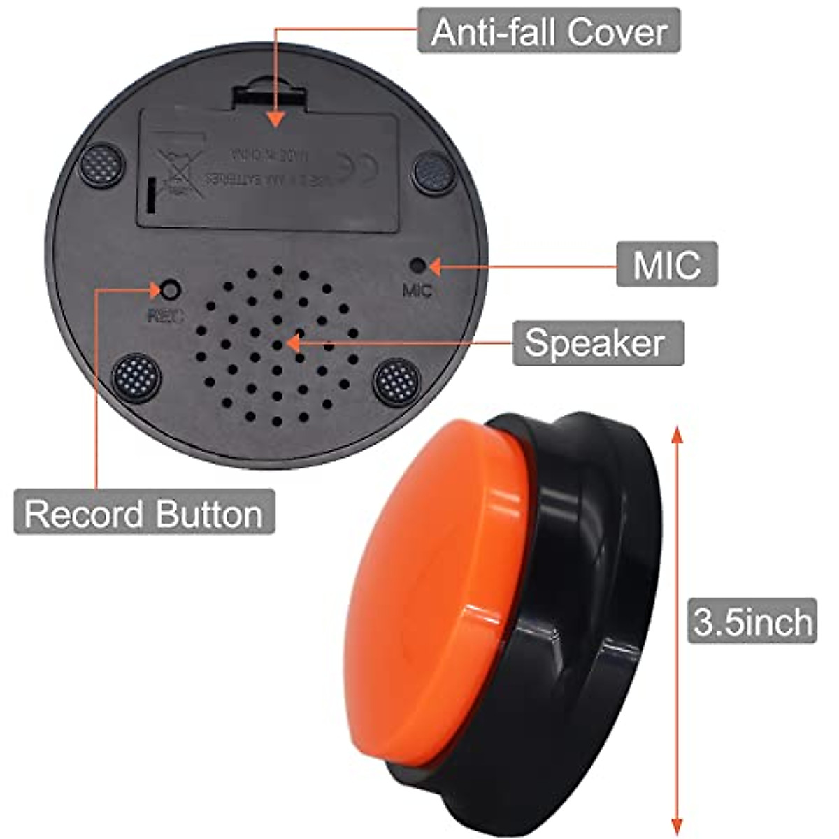 Recordable Dog Buttons 8 Color, Dog Buttons for Communication, Training Your Dog/Cat to Talk, Talking Pet Buttons, Dog Training Set, 30 Second Record & Clear Playback, Gift for Dogs/Cats