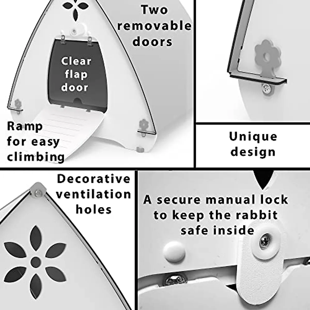 Palram Pets Daisy Outdoor Cat House for Winter, Shelter for Feral Cats, Great for Cats and Rabbits and Small Animals, Raised Floor, Weatherproof
