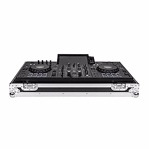 Headliner Low Profile Flight Case with Wheels, Compatible with XDJ-RX3, Black (HL10006)