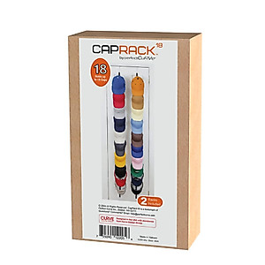 Perfect Curve CapRack18 Over-The-Door Hat Rack and Organizer |Baseball Cap Rack |Hat Rack Stand |Over The Door Hat Rack |Hat Rack For Door |Hat Rack For Closet |Two Straps |Holds Up To 18 Caps |Black
