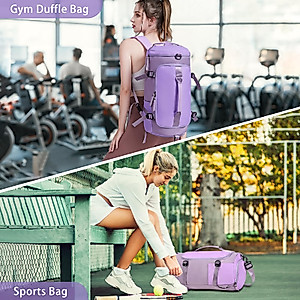 ACESAK Gym Bag for Women - Small Sports Duffle Bag with Shoes Compartment & Wet Pocket - 28L Gym Accessories Backpack Workout Bag Waterproof Carry On Rucksack Daypack