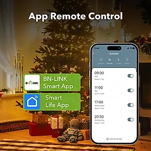 BN-LINK WiFi Heavy Duty Smart Plug Outlet, No Hub Required with Timer Function, White, Compatible with Alexa and Google Assistant, 2.4 Ghz Network Only (2 Pack)