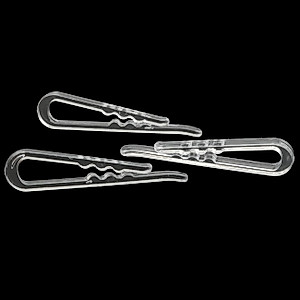 FMHXG 100PCS U Shape Clear Plastic Crocodile Shirt Clip Large 50MM Mini Skateboarding Shoes Folding Clip for Tie Socks Pants Skirt Fixing Clothes