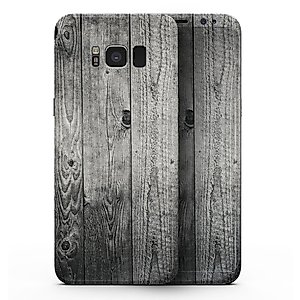 Design Skinz Design Skinz Dark Washed Wood Planks Full-Body Wrap Decal Skin-Kit for The Galaxy S9 Plus