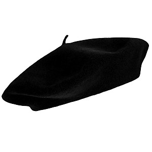 CoverYourHair Black Beret – French Beret Hat – Artist Hats – Fashion Parisian Style Wool Berets