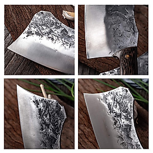 Vegetable and Meat Cleaver knife Full Tang Butcher Knife Kitchen Knife Set Chef Knife Pack