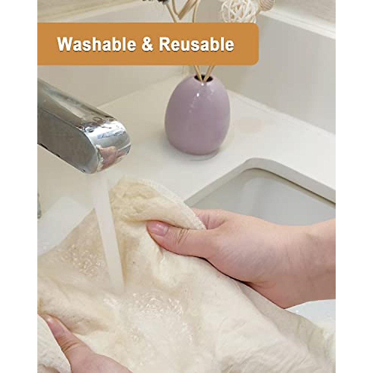 Grade 100 Hemmed Cheesecloth, 10 Pieces 100% Unbleached Cotton 20 x 20 Inches Cheese Cloths, Perfect for Straining, Filtering, Canning, Crafting, Covering and Polishing