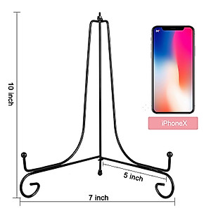 Teamkio Improved Anti-Slip Plate Holder Display Stand, Picture Frame Holder Stand, Easel Display Stand, Book Display Stand (10inch)