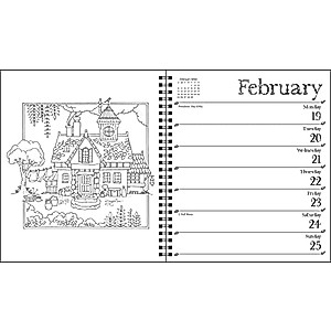 Johanna Basford 12-Month 2024 Coloring Weekly Planner Calendar: A Special Collection of Whimsical Illustrations