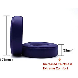 Adhiper Replacement Earpads Solo pro Replacement Ear Pads Ear Cushion is Compatible with Solo pro Headphones (Dark-Blue)