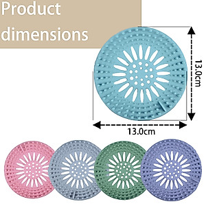 6 Psc Hair Catcher Shower Drain Hair Catcher Rubber Stopper Shower Drain Covers for Bathroom
