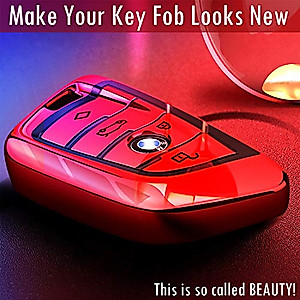 COMPONALL for BMW Key fob Cover, Key Fob Case for BMW 2 5 6 7 Series X1 X2 X3 X5 X6