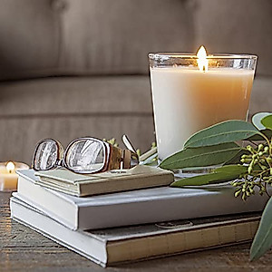 15 Hour Unscented White Votive Candles in Glass, 20 Packs Soy Wax Candles for Wedding Table Home Spa Holidays Party