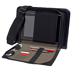 Broonel Black Leather Laptop Messenger Case - Compatible with ASUS ProArt StudioBook Pro X