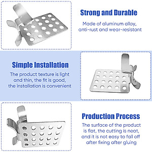 100 Pack Metal Cable Clips for Roof, Roof Heat Cable Clip, Aluminum Roof Clips, Heat Cables for Roof and Gutters, Cable Clips to Secure Ice Dam Heat Tape Protection (100)