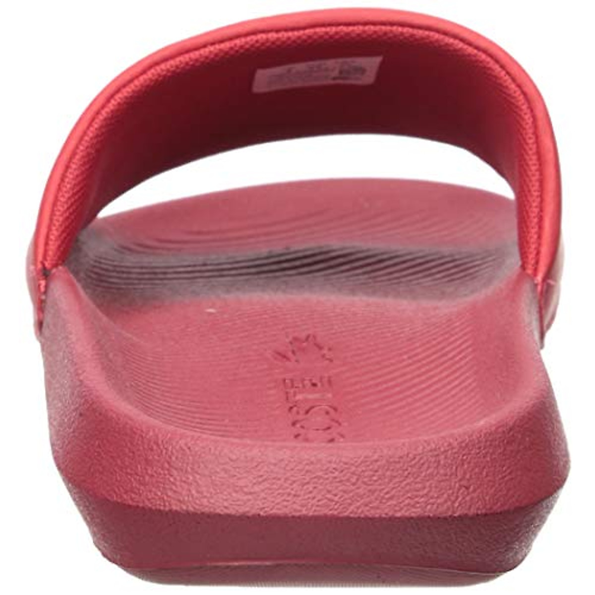 Lacoste Men's Croco Slide Legacy Sandal, Red/Navy/White, 10