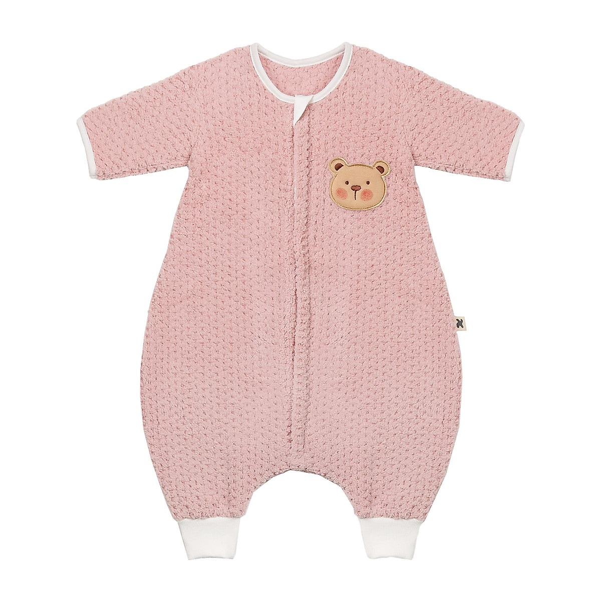 Yuni Ashley Sleep Sack 30-48Months (2.5-4yrs) Medium 2.5 TOG Waffle Teddy Pink - Baby Sleeping Sack | Sleep Sacks for Babies | Wearable Blanket | Sleep Sack for Toddlers | Wearable Blanket Baby