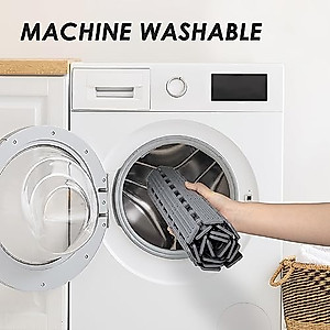 WELTRXE Bath Tub Shower Mat Non Slip Bathtub Mats for Bathroom Shower Floor Mat Dark Grey Soft TPE Bath Mats for Tub/Shower, 27"x15.7" Anti Slip Shower Mat Washable with Drain Hole and Suction Cups