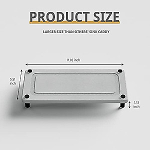 Sink Caddy, Dries Instantly Sink Holder for Preventing Moisture Buildup, Diatomaceous Pedestal Stand Riser with Stainless Steel Feet & Rubber Bottom, Soap Holder for Bottles Candles Decor