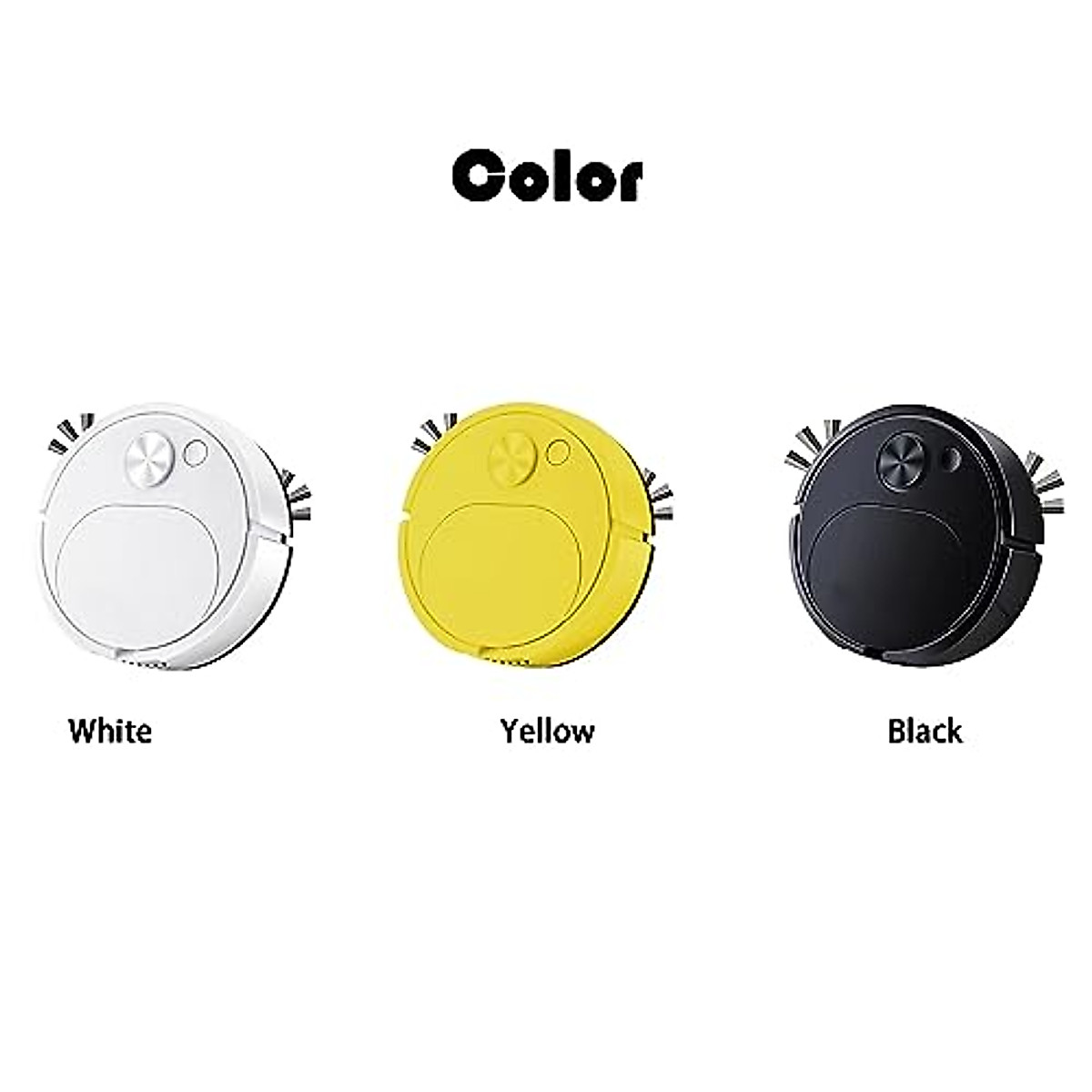 XNGIIKIN Robot Vacuums Robotic Vacuums Floor Cleaning Machines for Low Carpets, Pet Hair, Hard Floors (White)