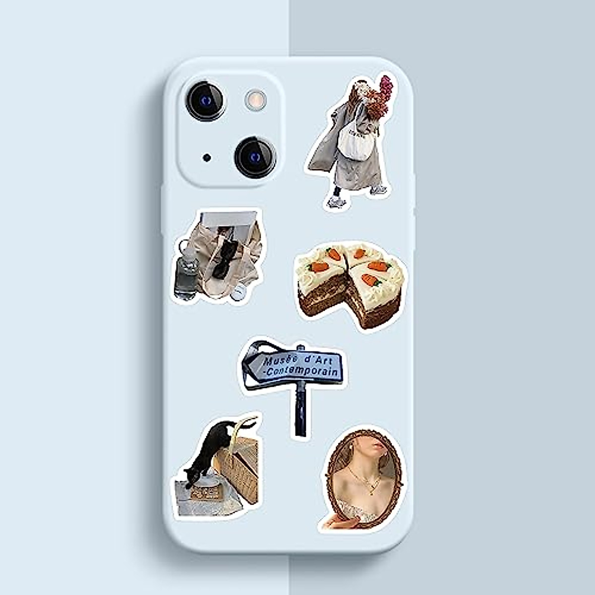 INS Aesthetic Stickers for Water Bottle, Waterproof Scrapbook INS Stickers, 63PCS Vinyl Stickers for Laptop Phone Skateboard Bumper Decals, Personalized Stickers Pack for Kids Teens Girls (INS)