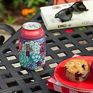 Sok It Can Sok Reusable Neoprene Insulated Sleeve for Can Soda, Pop, Beer, Seltzer (Succulents, 12oz Can Sleeve)