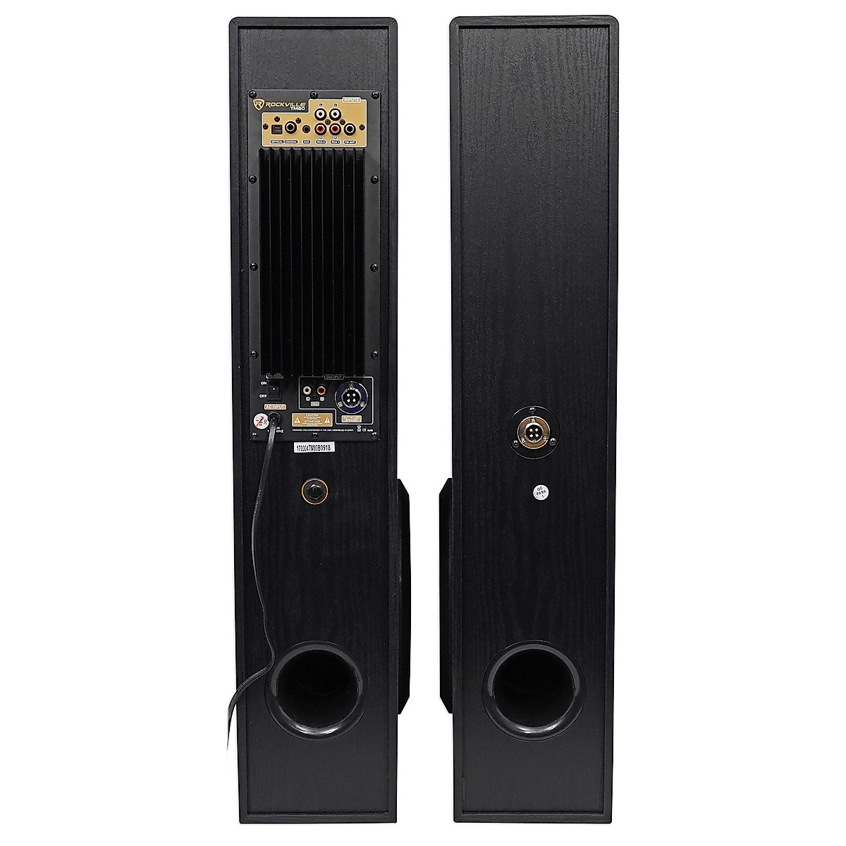 Rockville TM80B Black Home Theater System Tower Speakers 8" Sub/Bluetooth/USB