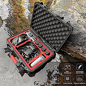 FPVtosky Hard Case for DJI Avata (DJI Goggles V2 / Goggles 2 / Goggles Integra), Waterproof Carrying Case for Avata, DJI Avata Accessories Case for DJI Motion/RC Motion 2 / FPV Remote Controller 2