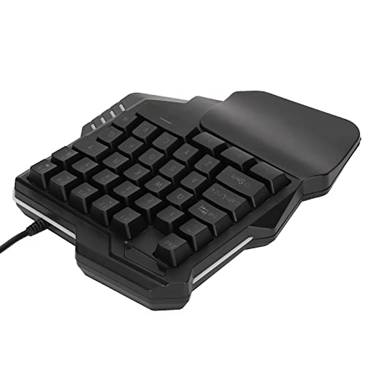 One Handed Gaming Keyboard,35 Keys Mini Gaming Keyboard with LED Backlit Ergonomic Design Accurate Control,Half Keyboard for Win 2000, XP, ME,Vista, Win 7, Win 8, Android