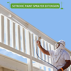 SETROVIC Airless Paint Sprayer Spray Gun Tip Extension Pole Rod (29.95 Inch, 2 PCs)