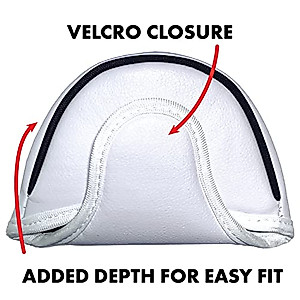 Team Golf Generic USA Flag Putter Cover - Mallet (White) - Printed Team Golf Putter Cover - Mallet White, Fits Most Mallet Putters, Easily Slips on and Secures with Velcro Closure