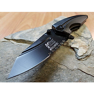 Mtech Xtreme 8" Stainless Steel Open Folding Pocket Knife Black Serrated Edc A813bs Outdoor Survival Hunting Knife for Camping by Survival Steel