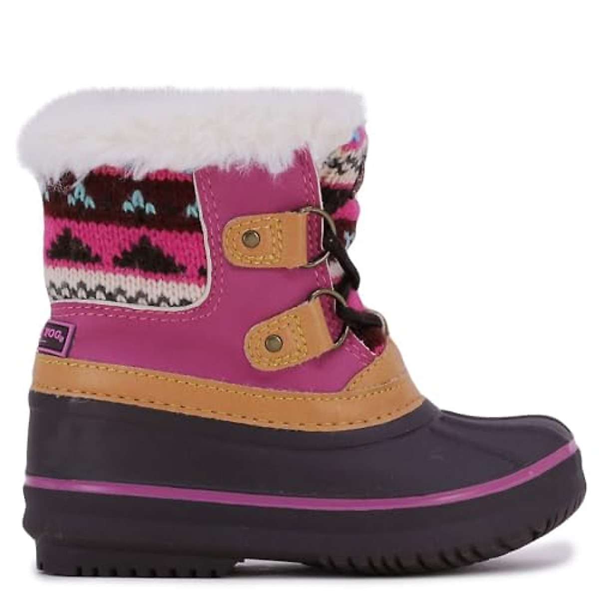 LONDON FOG Girls Toddler Tottenham Cold Weather Snow Boot BR/FUS size 8 Toddler