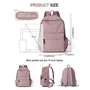 VECAVE School Backpack Purple Waterproof Bookbag Casual Lightweight Travel Rucksack Daypack Backpacks for Men Women College High School Bags backpack for Boys Girls Teens