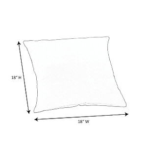 Naturesroom Sunbrella Outdoor Pillows for Patio Furniture - 18" W x 18" L x 6" Thick, Waterproof Throw Pillow with Comfort, Style & Durability Designed for Outdoor Living - Made in The USA