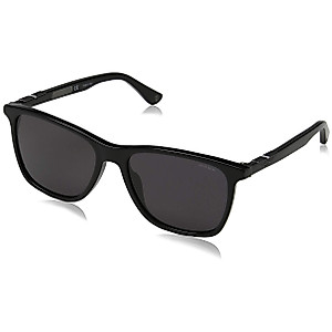 Police Origins 1 SPL 872 700 Black Plastic Rectangle Sunglasses Grey Lens, 56-17-145