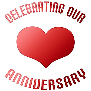 CafePress Anniversary Heart Gift Rectangle Magnet, 3"x2" Refrigerator Magnet