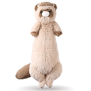 ZJoey 20.5 Inch Ferret Plush Stuffed Animal Long Cute Ferrets Pillow Soft Doll Stuffed Cute Toys Ferrets Lover Gift Kid Birthday Holiday Party Favor(Brown, 20.5 Inch)