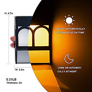 SUNFACE Solar Deck Lights, Led Outdoor Garden Decorative Wall Mount Fence Post Lighting, 6 Packs