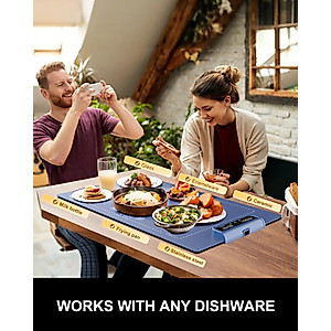 Electric Warming Tray, Warming Mat for Food Rollable & Portable, 3 Temperature Settings, 4H Timer, Safety Lock, Food Warmer for Buffet, Party Family Gatherings, Sabbath, Countertop