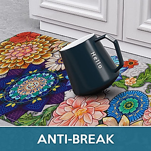 ASPMIZ Boho Kitchen Mat 2 PCS Cushioned Anti-Fatigue Kitchen Rugs Non Slip Memory Foam Kitchen Mats and Rugs Farmhouse Kitchen Comfort Floor Mats for Home & Office, 18'' x 48'' + 18'' x 30'', Bohemian