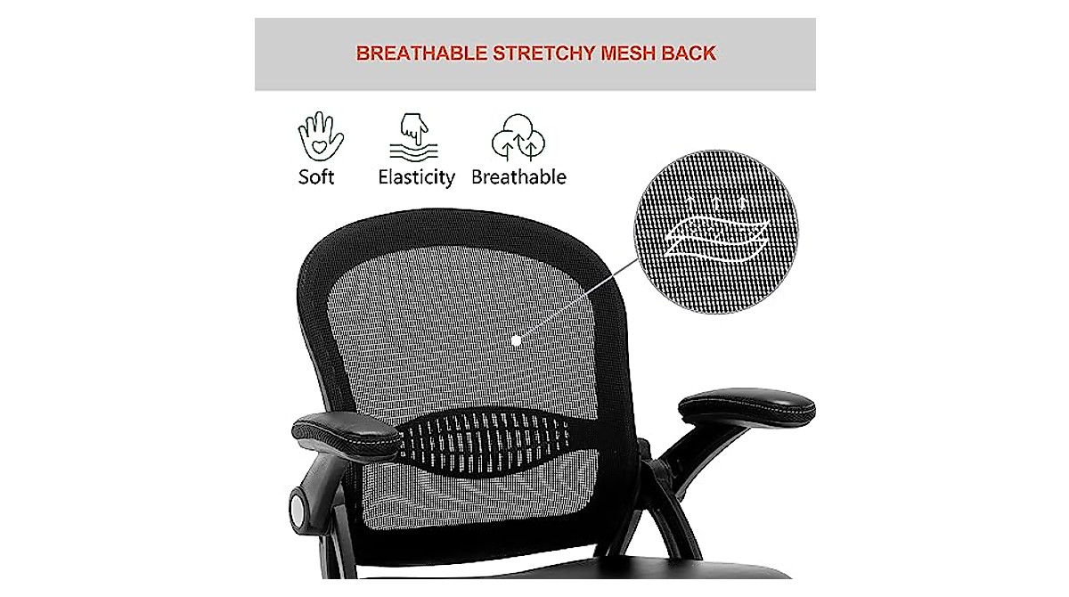 Ergonomic Office Chair with Adjustable Features | Luckyear Black