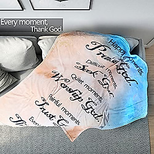 Tapesb Christian Scripture Blanket Spiritual Gifts for Women Religious Throw Blanket with Bible Verse Inspirational Healing Thoughts Gifts for Women Men Pastor Appreciation Christmas Blanket Gifts