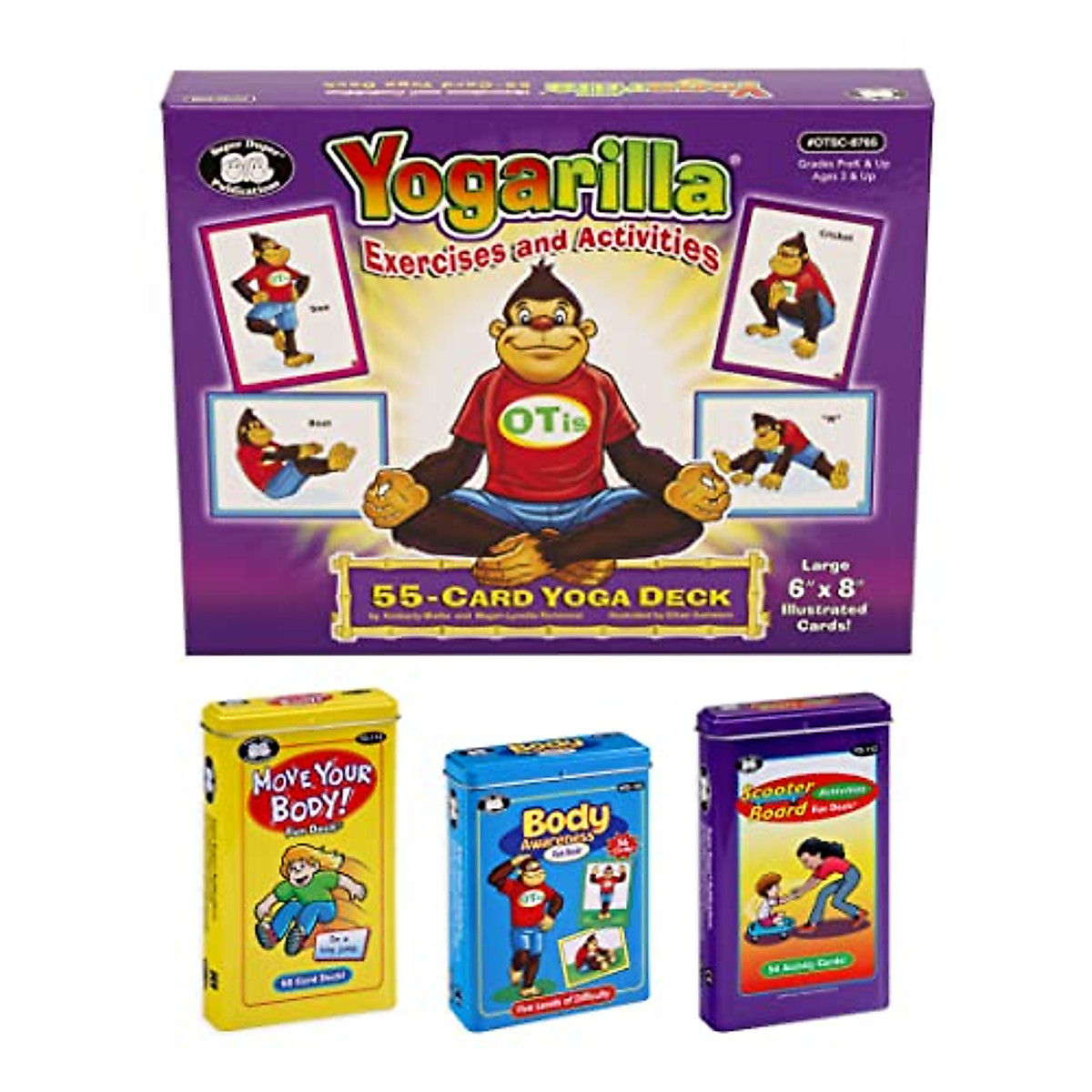 Super Duper Publications | Yoga Exercise, Activities & Body Awareness Fun Decks | Move Your Body & Scooter Board Flash Cards | Occupational Therapy and Motor Skills Bundle | Educational Materials