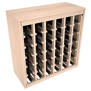 Wine Racks America Living Series Deluxe Wine Rack - Durable and Modular Wine Storage System, Pine Unstained - Holds 36 Bottles