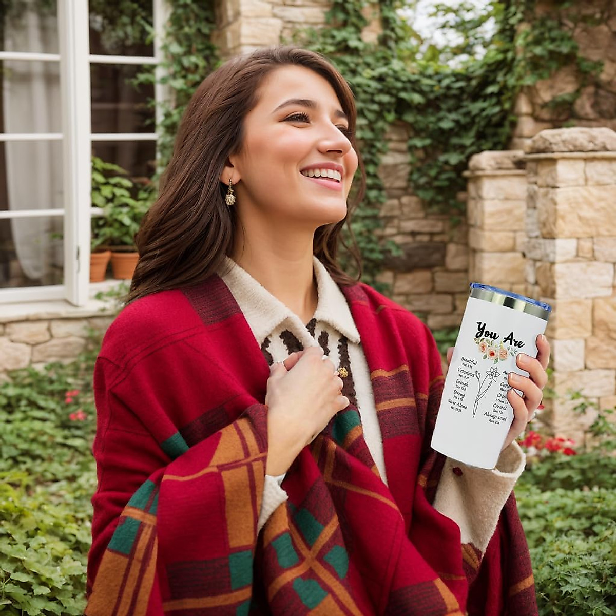 LUDUEIKSW Christian Gifts for Women, Inspirational Religious Gifts Basket, Catholic Spiritual Tumbler Throw Blanket Gift Set, Encouragement Faith Gifts for Mother Wife Sister Friend